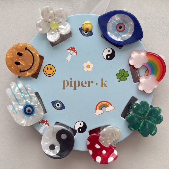 Piper K | Accessories | New Piper K Mini Happy Groovy Hippy Hair Clips ...